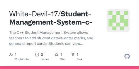 Github White Devil 17student Management System C The C Student