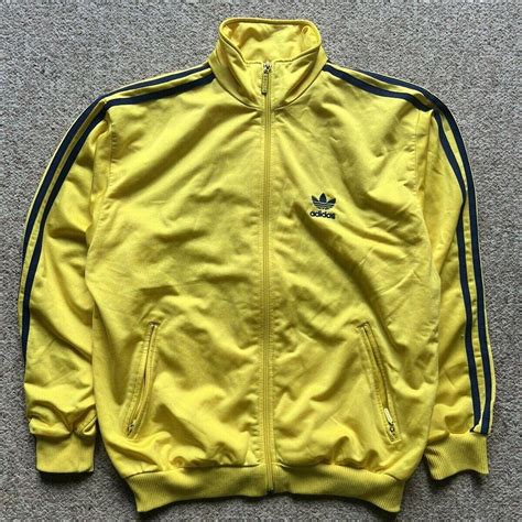 Adidas Mens Yellow Coat Depop