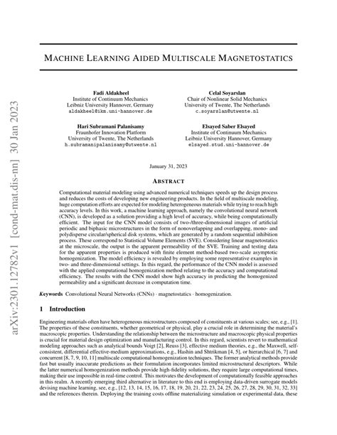 Pdf Machine Learning Aided Multiscale Magnetostatics