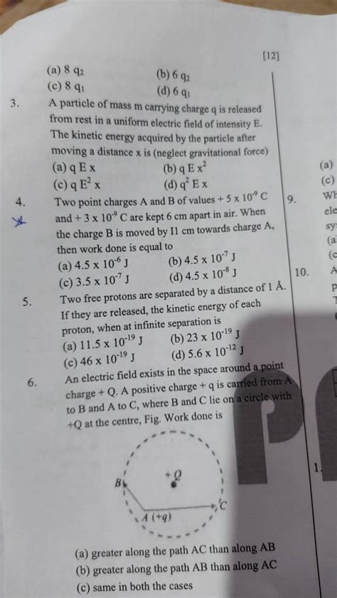 A Particle Of Mass M Carrying Charge Q Is Released From Rest In A Uniform
