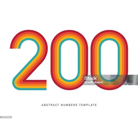등번호 100 추상 숫자 템플릿입니다 기념일 번호 템플릿 절연 기념일 아이콘 라벨 기념일 상징 벡터 스톡 일러스트 200에 대한 스톡 벡터 아트 및 기타 이미지 Istock