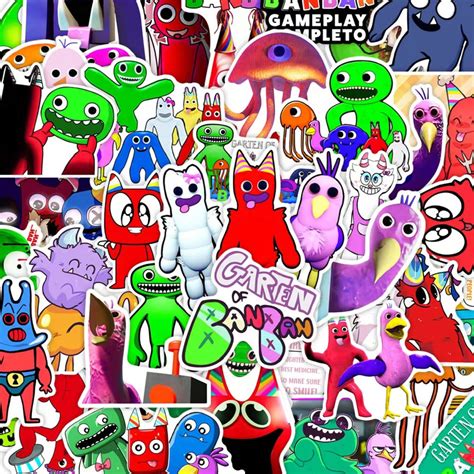 50 Pcs Garten Of Banban Game Monster Stickers Hand Account Skateboard