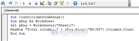 How To Count Columns With Data Using Excel Vba 2 Methods Exceldemy
