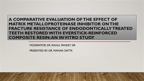 A Comparative Evaluation Of The Effect Of Matrix Pptx