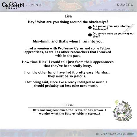 Psa You Can Find Lisa In Sumeru City [day 5] R Genshin Impact