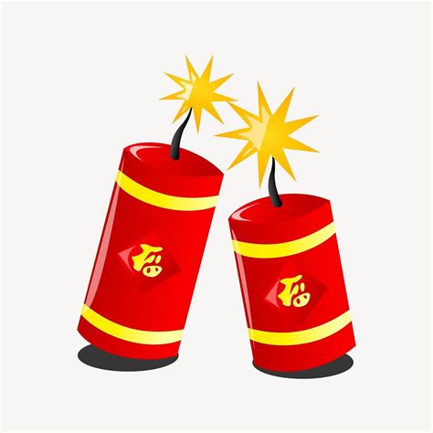 Chinese Firecrackers Clipart Celebration Illustration Free Vector