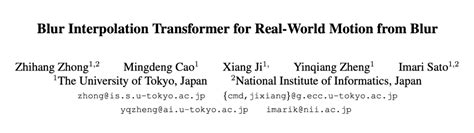 聚焦图像 视频去模糊全新挑战：blur Decomposition Interpolation Csdn博客