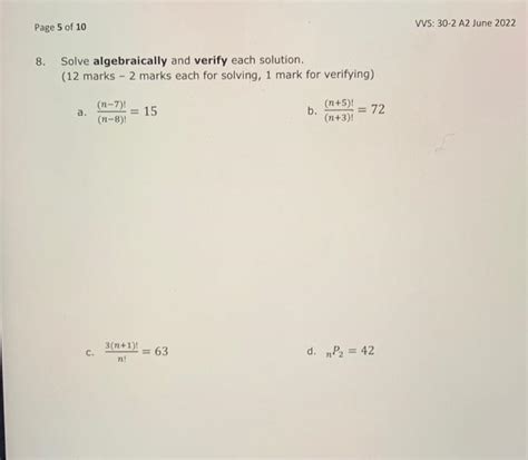 Solved Page Of Solve Algebraically And Verify Each Chegg Com
