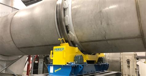 Rotary Drum Training Float Between Thrust Rollers