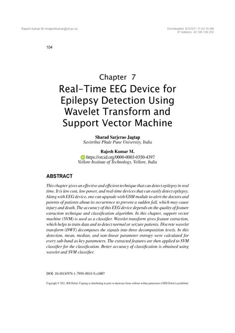 pdf real time eeg device for epilepsy detection using wavelet