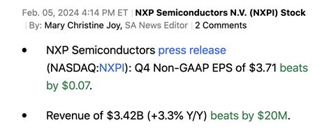 NXP Semiconductors Driving Back Towards Growth NASDAQ NXPI Seeking Alpha