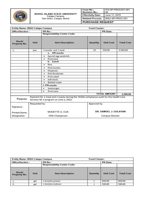 Purchase Request New Pdf Usb Paper