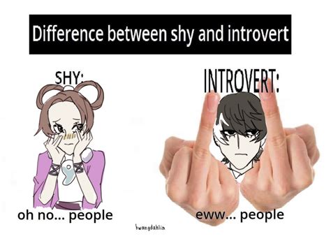 Difference Between Shy And Introvert Difference Between Shy And Introvert Know Your Meme
