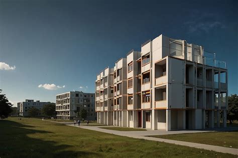 Modular District Adaptive Urban Architecture Premium Ai Generated Image