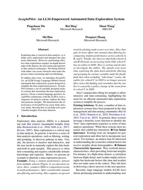 An Llm Empowered Automated Data Exploration System Pdf