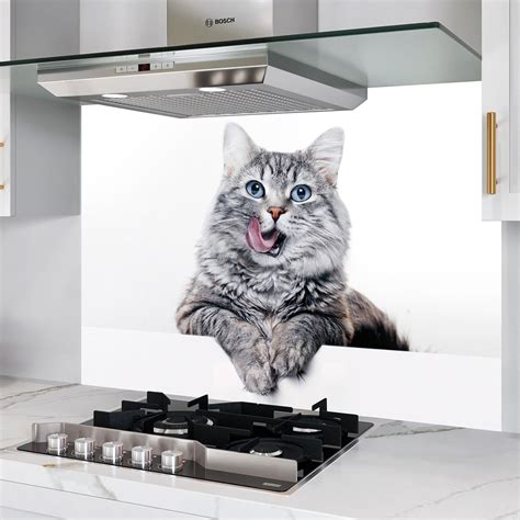 Simply Glass Cat Licking Lips Worktop Hub