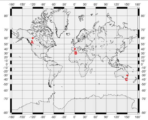 Mapa De Coordenadas Para Niños