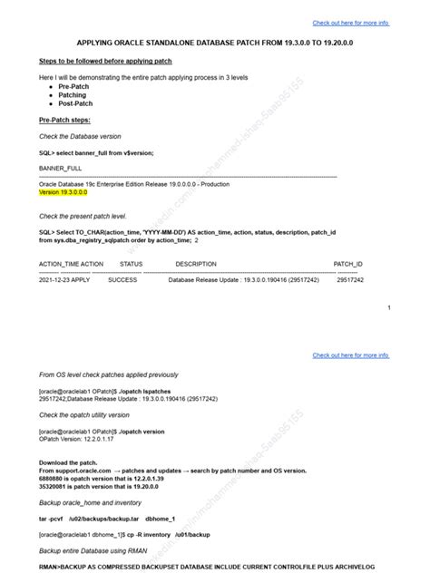Patching Oracle Database Pdf Databases Oracle Corporation