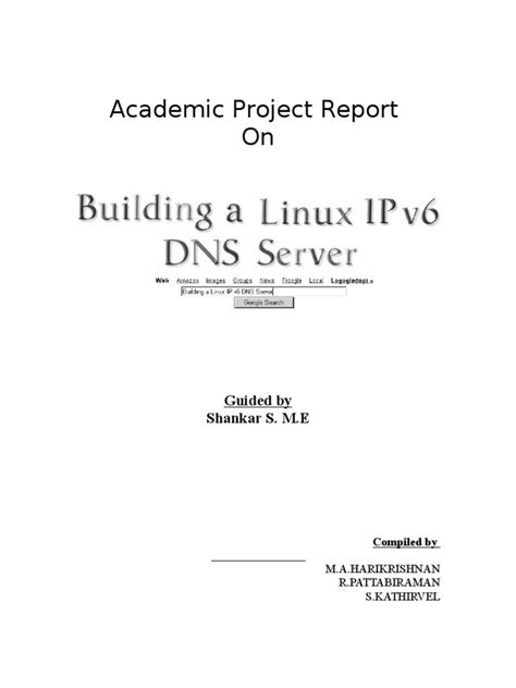 Building Ipv6 Dns Server Draft Copy For 3rd Seminar Pdf I Pv6 Domain Name System