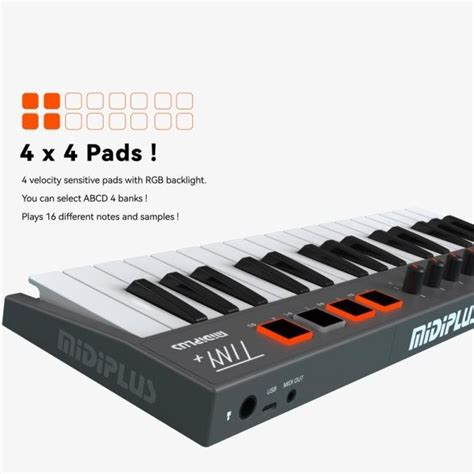 Jual Keyboard Midi Controller Midiplus Tiny Plus Key Tiny Shopee Indonesia