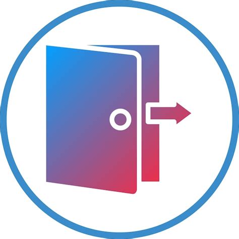 Premium Vector Exit Door Icon Style