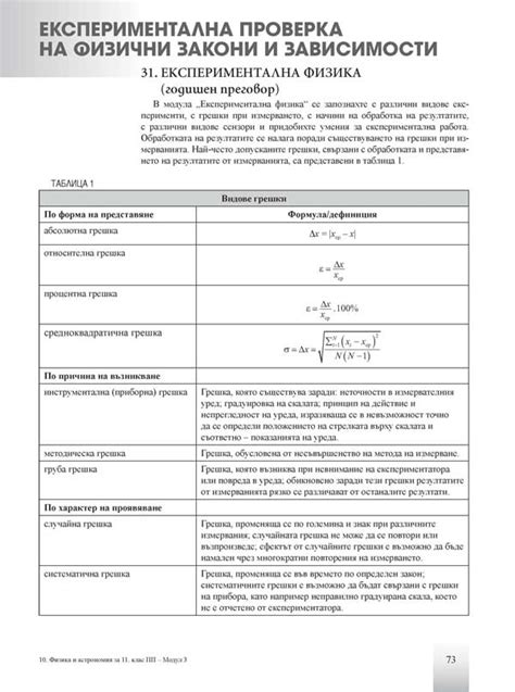 Физика и астрономия за 11 клас Профилирана подготовка Модул 3 Експериментална физика