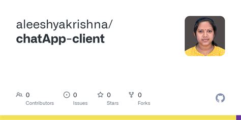 github aleeshyakrishna chatapp client