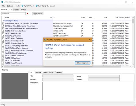 WOTC Crashes On Startup Issue 29 X2CommunityCore Xcom2 Launcher GitHub