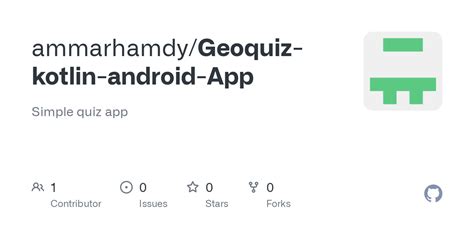 Github Ammarhamdygeoquiz Kotlin Android App Simple Quiz App