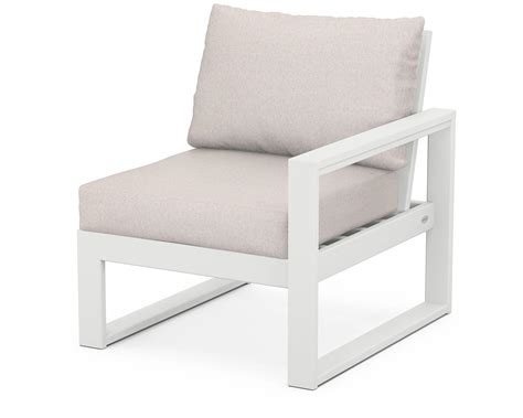Polywood Edge 4601raf Wh145999 Edge Modular Right Arm Chair Walkers