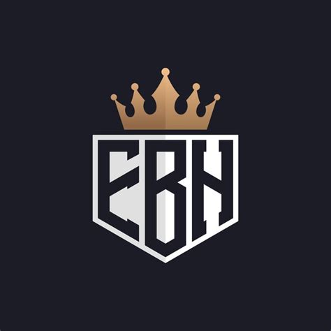 Premium Vector Luxury Ebh Logo With Crown Elegant Initials Ebh Letter