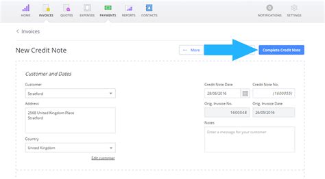 How To Create A Credit Note Debitoor Tutorials