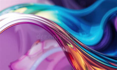 Colorful Abstract Wave Design With Vibrant Hues Of Blue Purple And Pink Creating Dynamic And