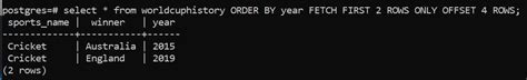 Postgresql Havinglimit And Fetch Clauses Sqlservercentral