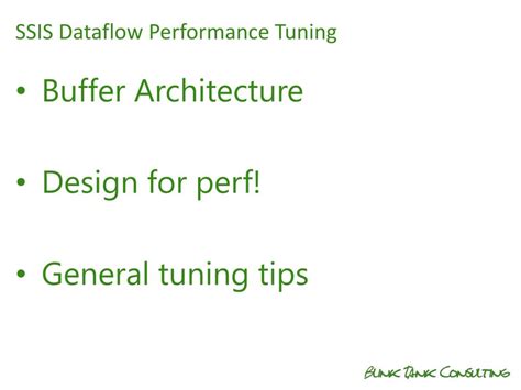 Ppt Ssis Dataflow Performance Tuning Jamie Thomson Powerpoint