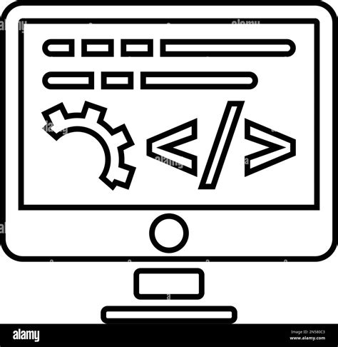 software coding development icon simple editable vector eps file