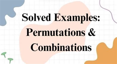 Solved Examples Permutations And Combinations Quantitative Aptitude Quant Cat Pdf Download