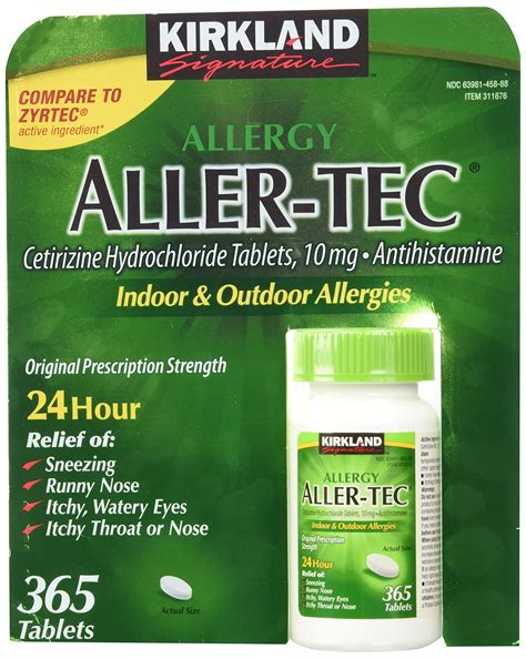Kirkland Signature Aller Tec Cetirizine Hydrochloride Tablets 10 Mg
