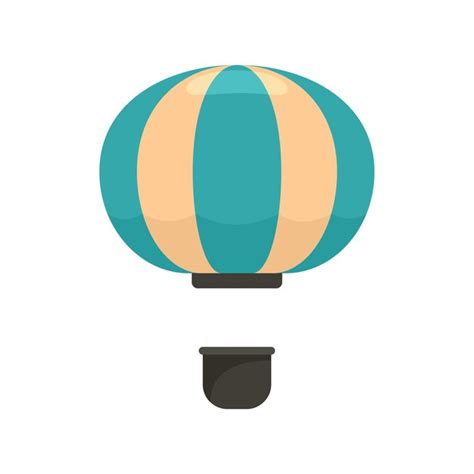 Premium Vector Fly Air Balloon Icon Flat Illustration Of Fly Air