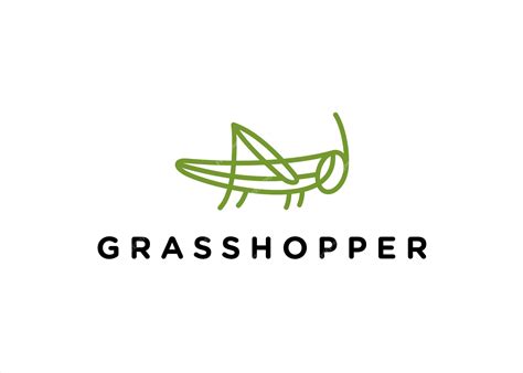 Premium Vector Grasshopper Logo Design Vector Illustration