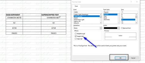 HOW TO SUPERSCRIPT TEXT IN EXCEL GyanKosh Learning Made Easy