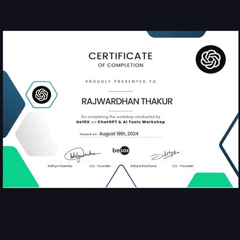 Excited To Share That Ive Completed The Chatgpt And Ai Tools Workshop