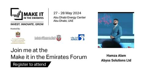 Hamza Alam On Linkedin Make It In The Emirates Forum