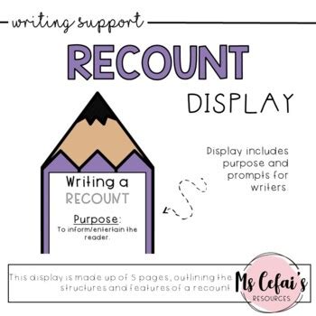 Recount Text Type Display By Ms Cefai S Resources TPT