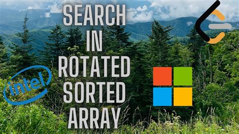 Search In Rotated Sorted Array Using Pointers Visualization Leetcode 33 Youtube
