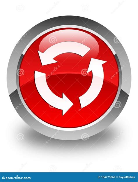 Refresh Icon Glossy Red Round Button Stock Illustration Illustration Of Sign Sync 104775369