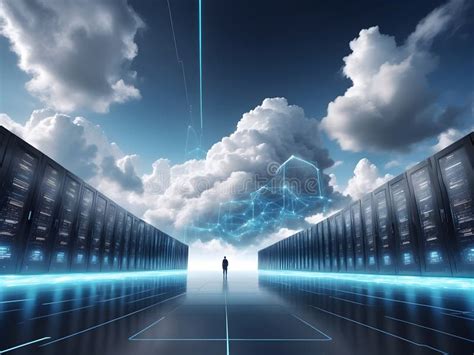 The Power And Potential Of Remote Data Storage Stock Illustration Illustration Of Icon