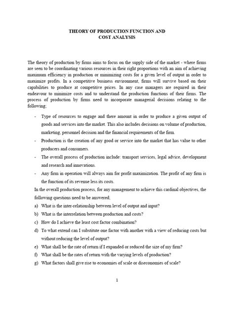 Chapter 5 Theory Of Production Function And Cost Analysis Pdf Production Function Long Run