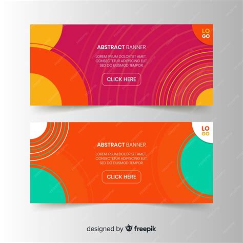 추상적 인 형태와 크리 에이 티브 배너 무료 벡터