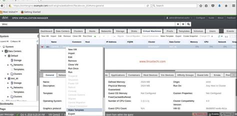 How To Create Virtual Machine Template In Ovirt Environment
